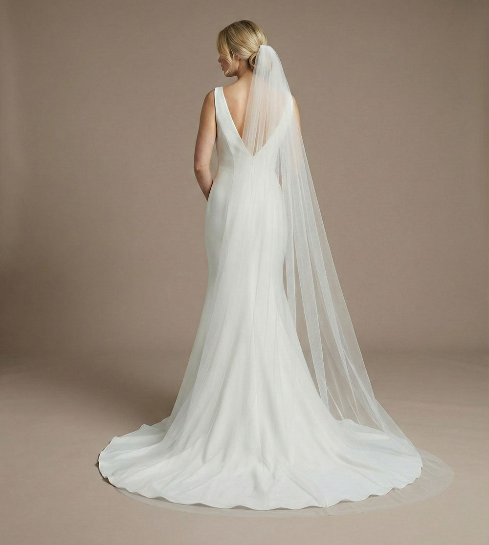 Long Chapel and Cathedral Length Tulle Wedding Veil – JoJo Bridal Shop