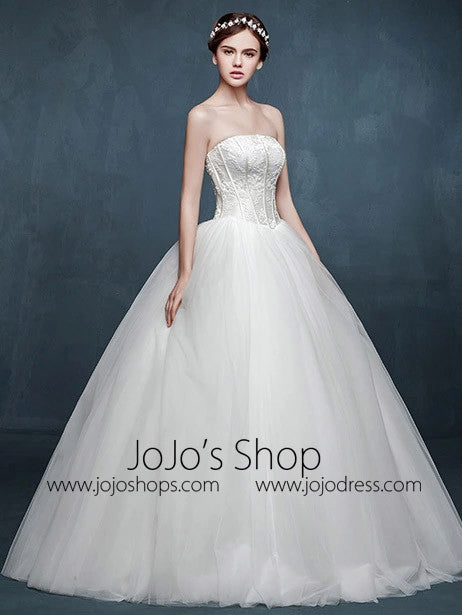 Timeless Strapless Princess Ball Gown Wedding Dress – JoJo Shop